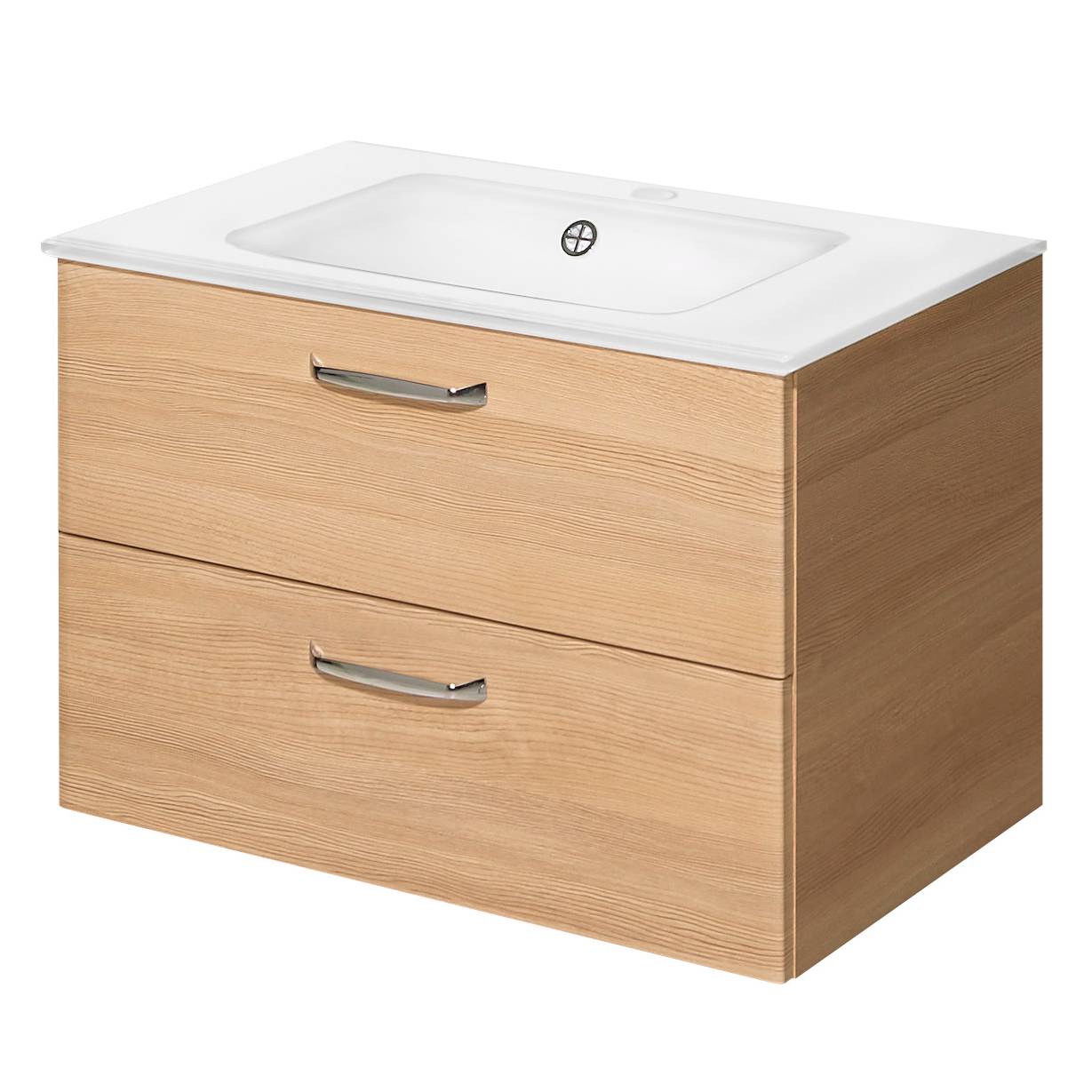 Waschtisch Selva inkl Glasbecken Eiche Deko Pelipal